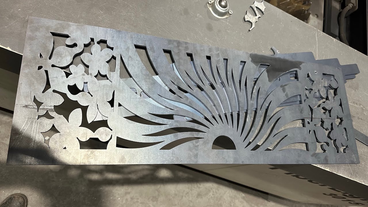 CNC Laser ⚡️Cutting..|| Mild Steel Sun 🌞 Flower 🌼 Design.. 💥 - YouTube