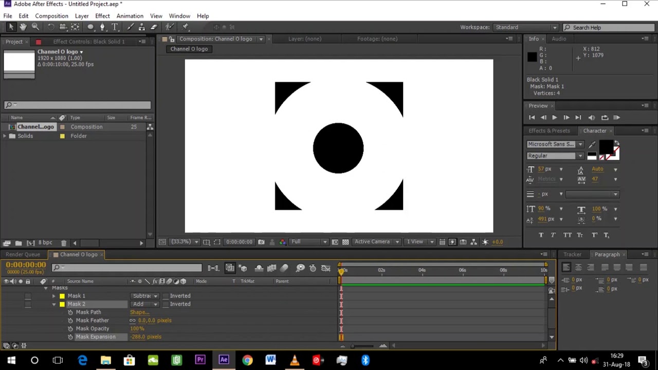 Channel O Logo In 5 minutes (Adobe After Effects) - YouTube