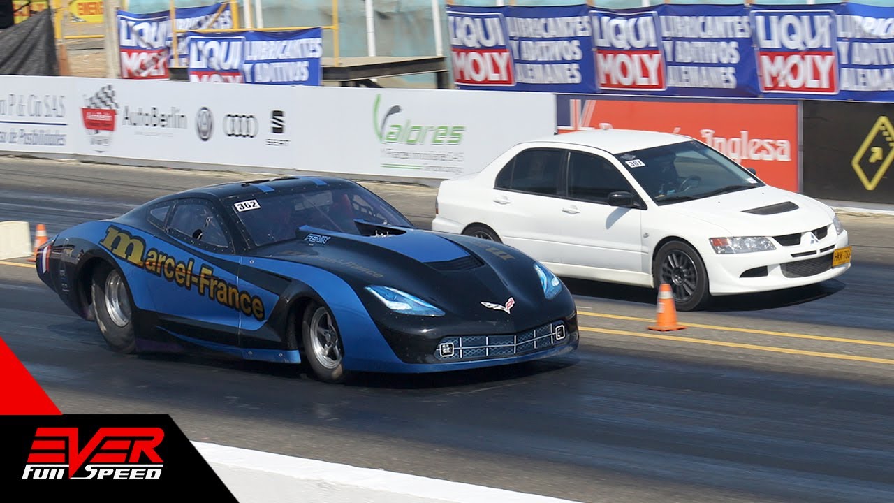 Mitsubishi Lancer Evolution VIII 🆚 Chevrolet Corvette "Fenix" 🚦 DRAG ...