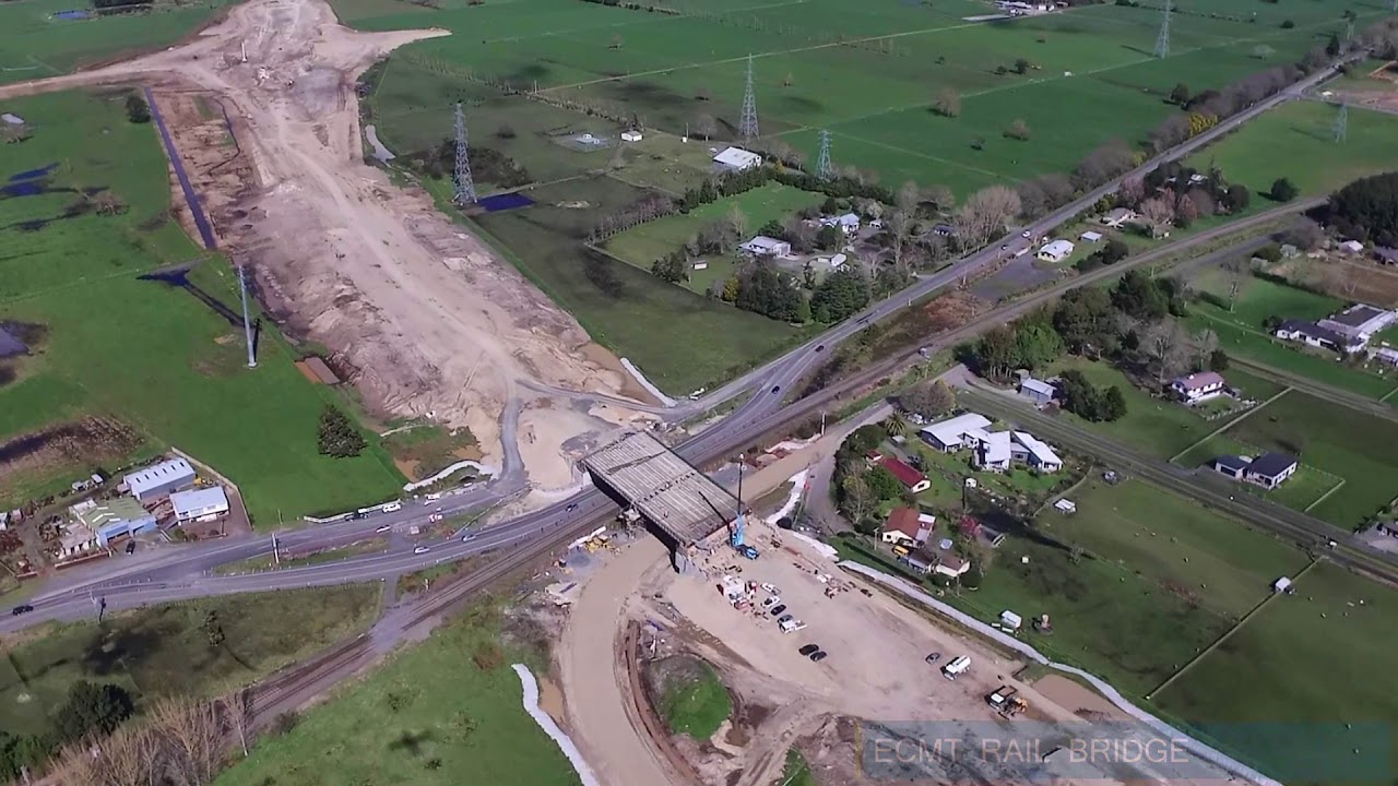 Hamilton section of the Waikato Expressway aerial flyover – August 2017 ...