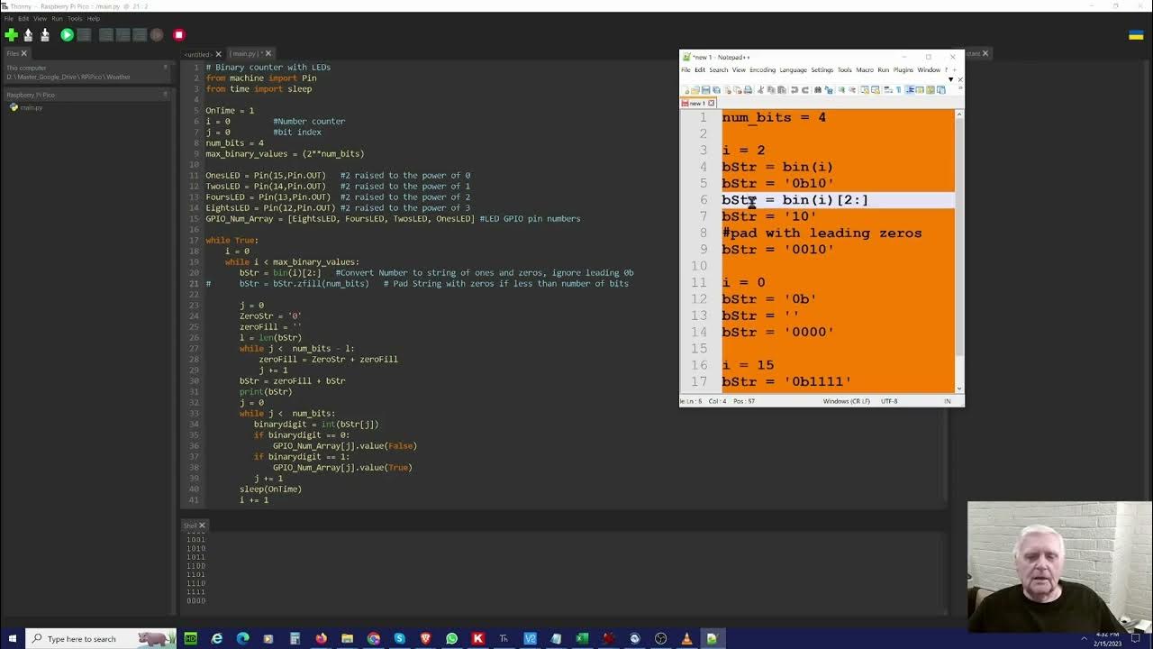 Lesson 3 Homework for Paul McWhorter's tutorial series on the RPi Pico ...