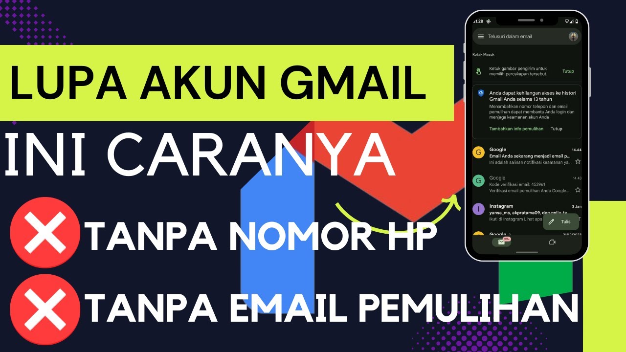 Lupa Password Email |• Nomor HP Tidak Aktif || Lupa Password Gmail ...