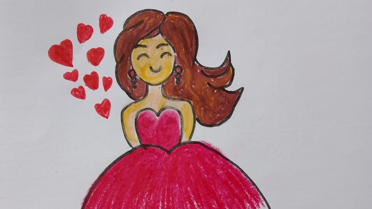 beautiful girl drawing 🔥/dress design drawing/girl drawing easy ...