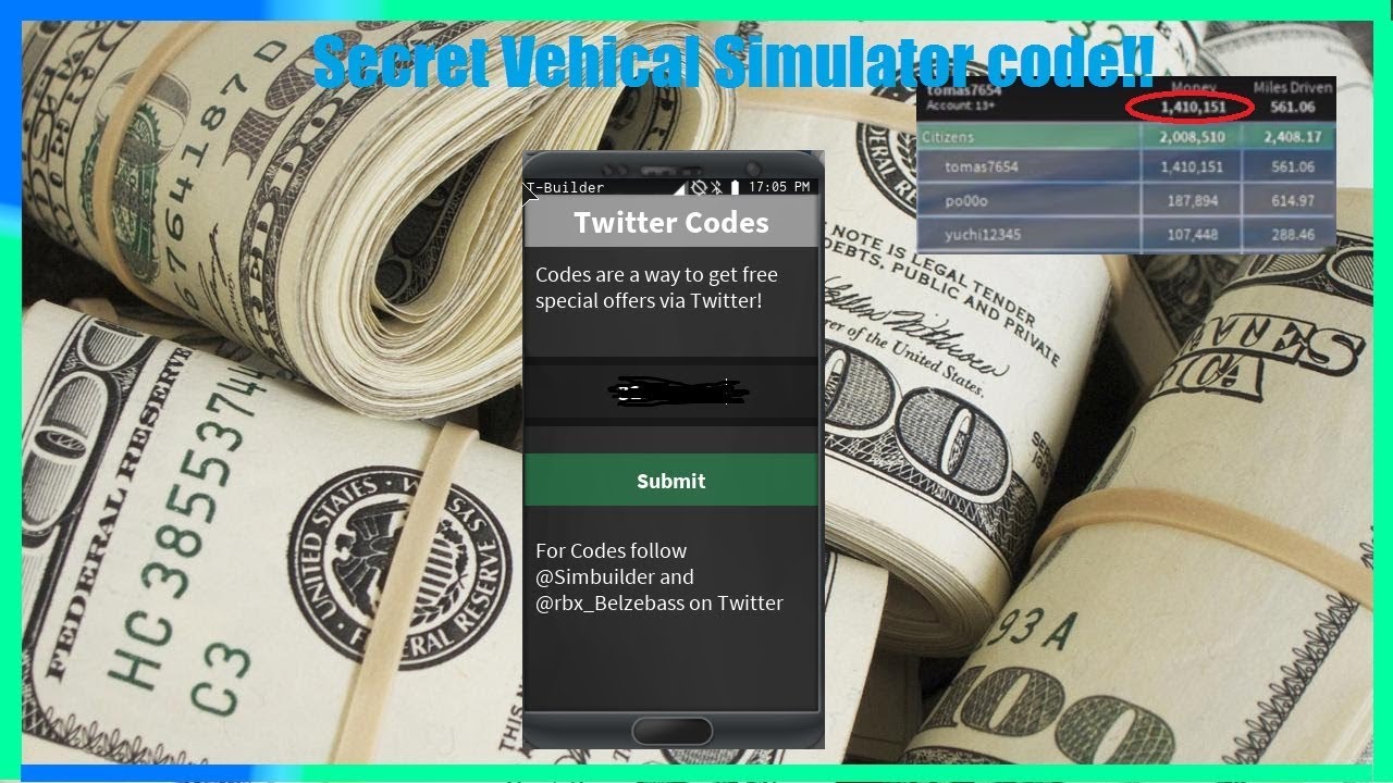 THIS VEHICLE SIMULATOR CODE GIVES ME $1,000,000?! No Click Bait ...