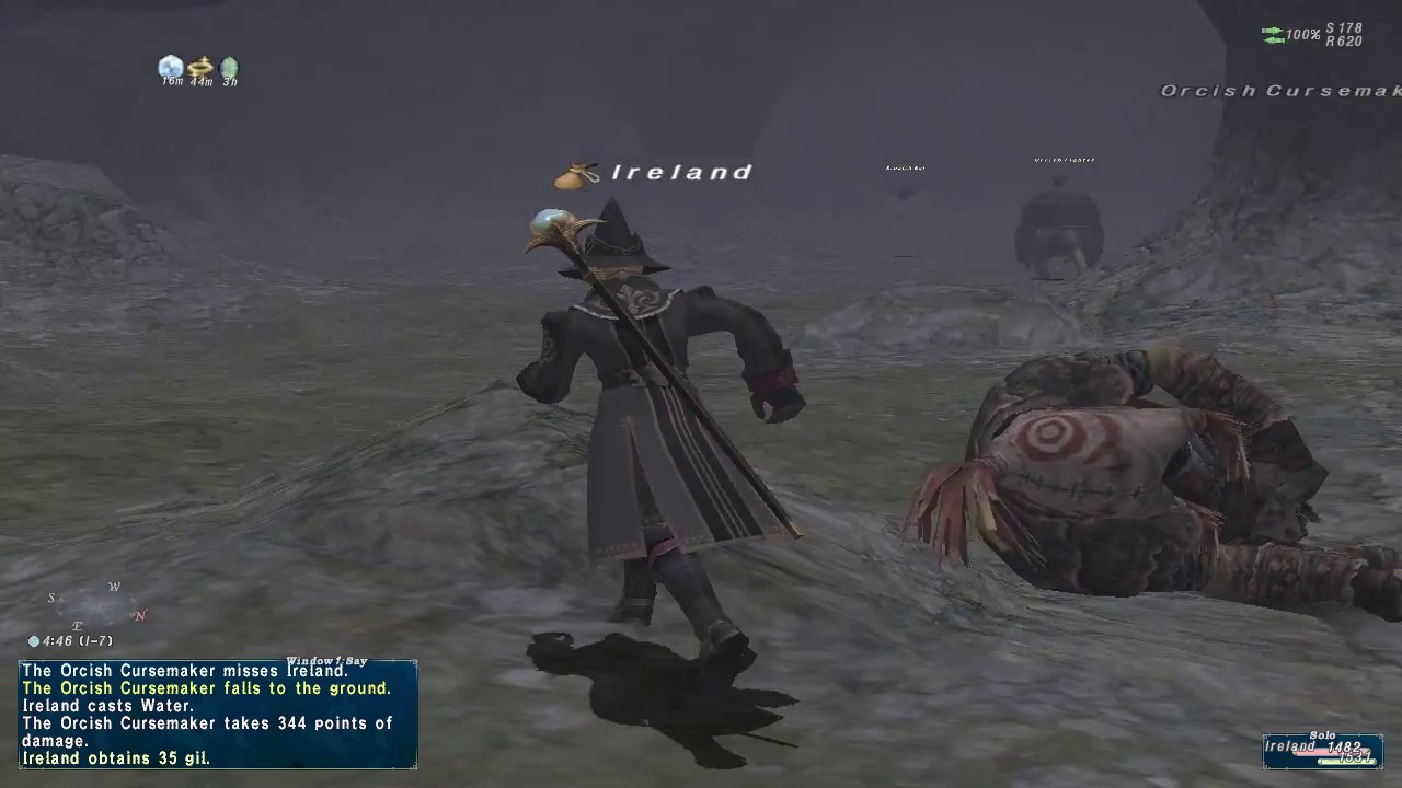 Final Fantasy XI FFXI BLM99WHM49 BLM Black Mage Ireland Yughott Grotto ...