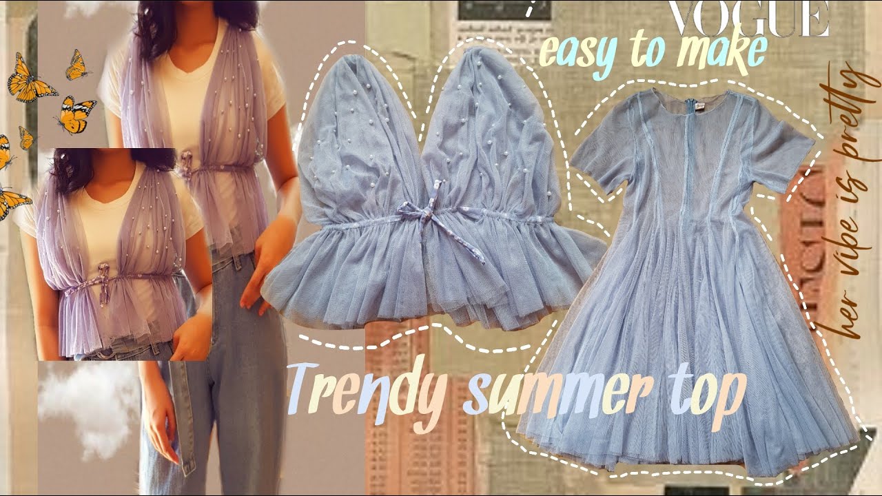 DIY TRENDY SUMMER TOP | Clothes Transformation - YouTube