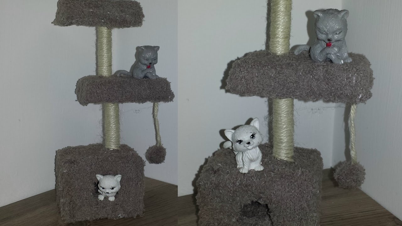 How to make a Doll Cat Playhouse - YouTube