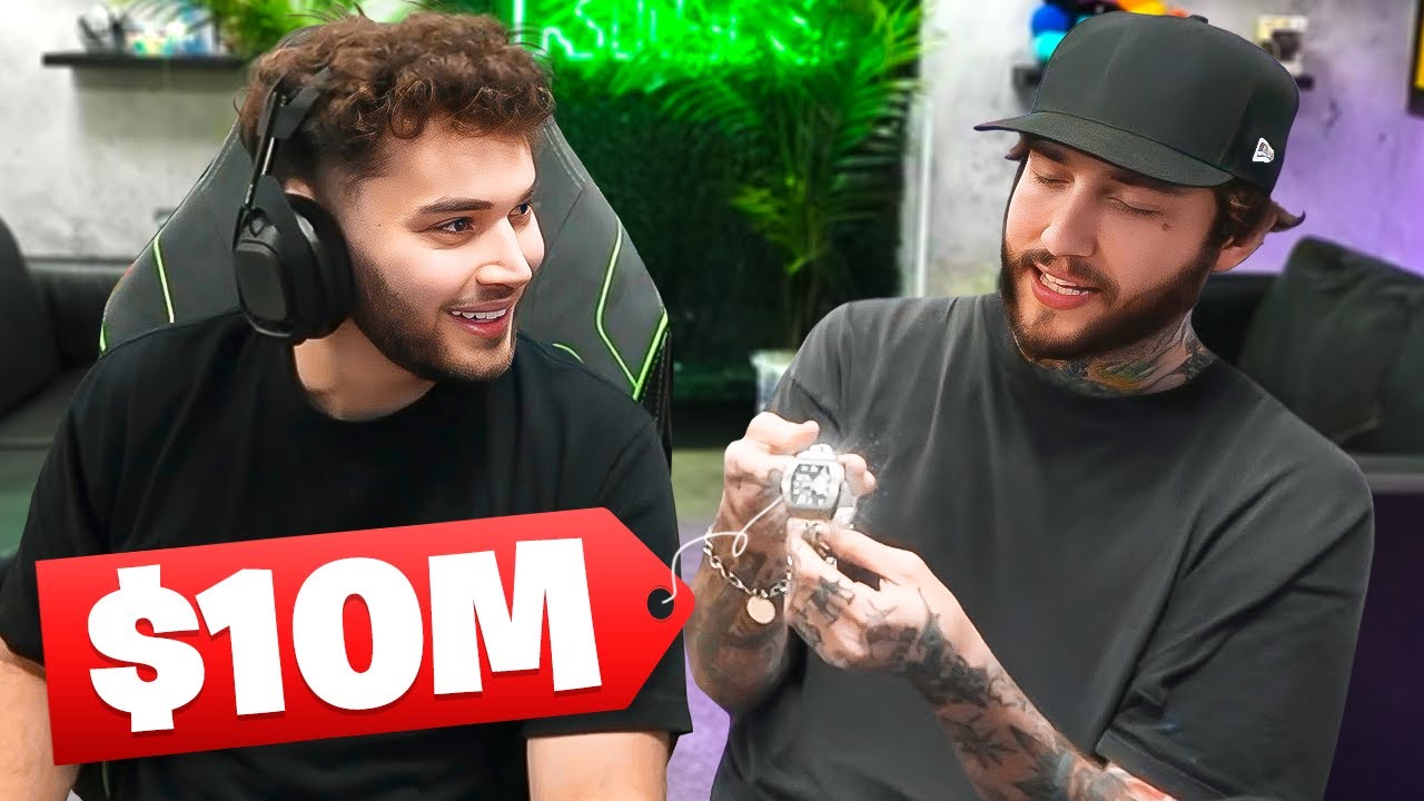 Adin Ross Gifts FaZe Banks $10,000,000 Chrome Hearts Watch - YouTube