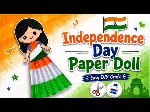 Easy Independence Day Paper Doll Craft | Handmade Tricolour Paper Doll | DIY Independence Day Craft