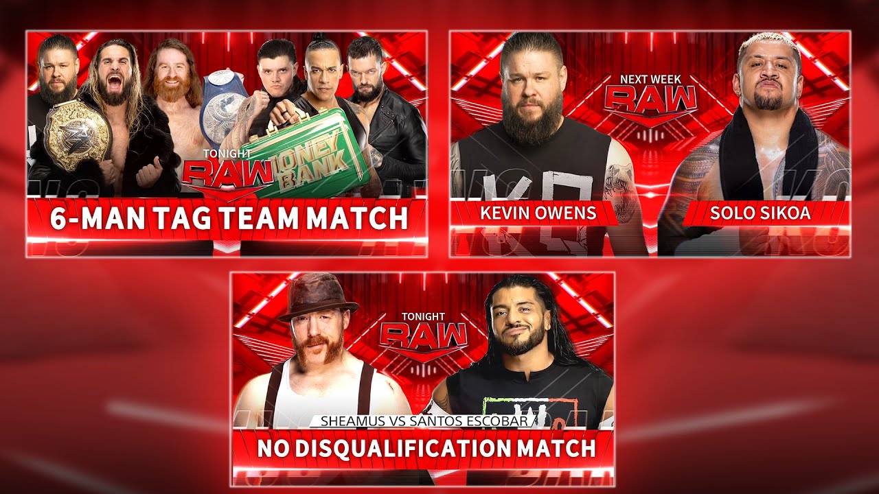COMO HACER LA MATCH CARD DE RAW 2023 | RAW MATCH CARD REMAKE - YouTube
