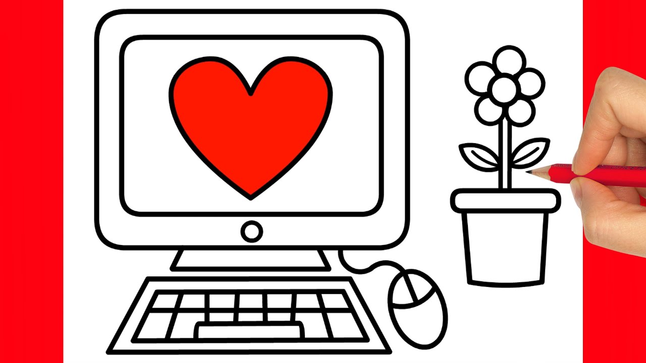 Disegnare E Colorare Un Computer - Disegni Per Bambini - YouTube