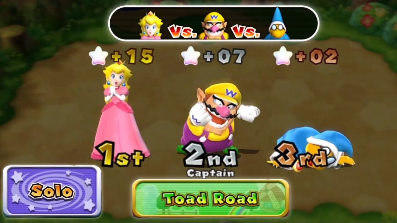 Mario Party 9 - Solo Mode - Peach vs Wario vs MagiKoopa - Toad Road ...