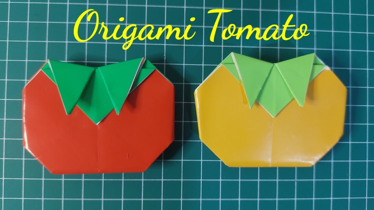 Tutorial origami tomato easy and simple DIY - YouTube