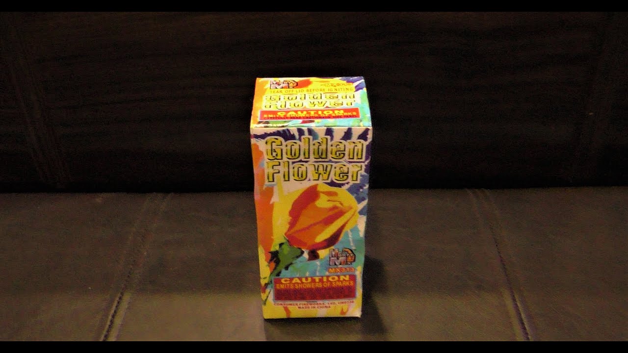 Mighty Max Fireworks - Large Golden Flower - YouTube