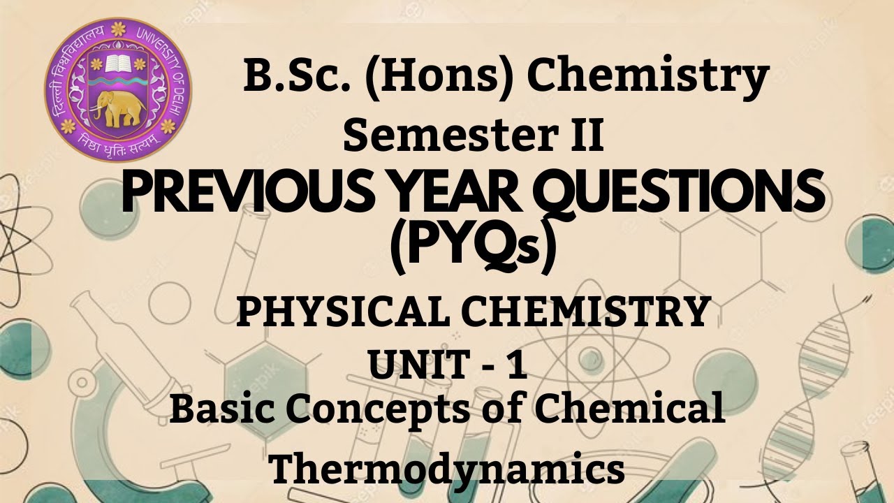Basic Concepts of Chemical Thermodynamics | BSc Hons. Chemistry | Unit ...
