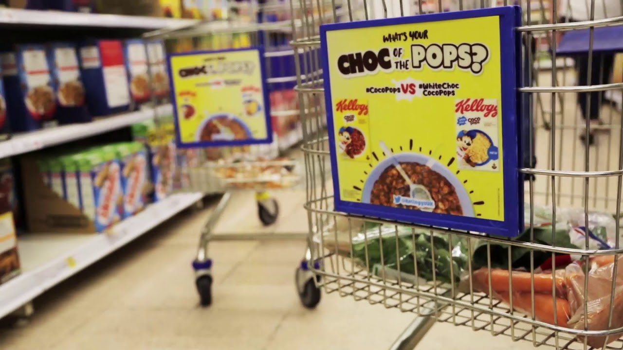 Kellogg's Lenticular Ad on Retail Media GroupTrolleys - YouTube