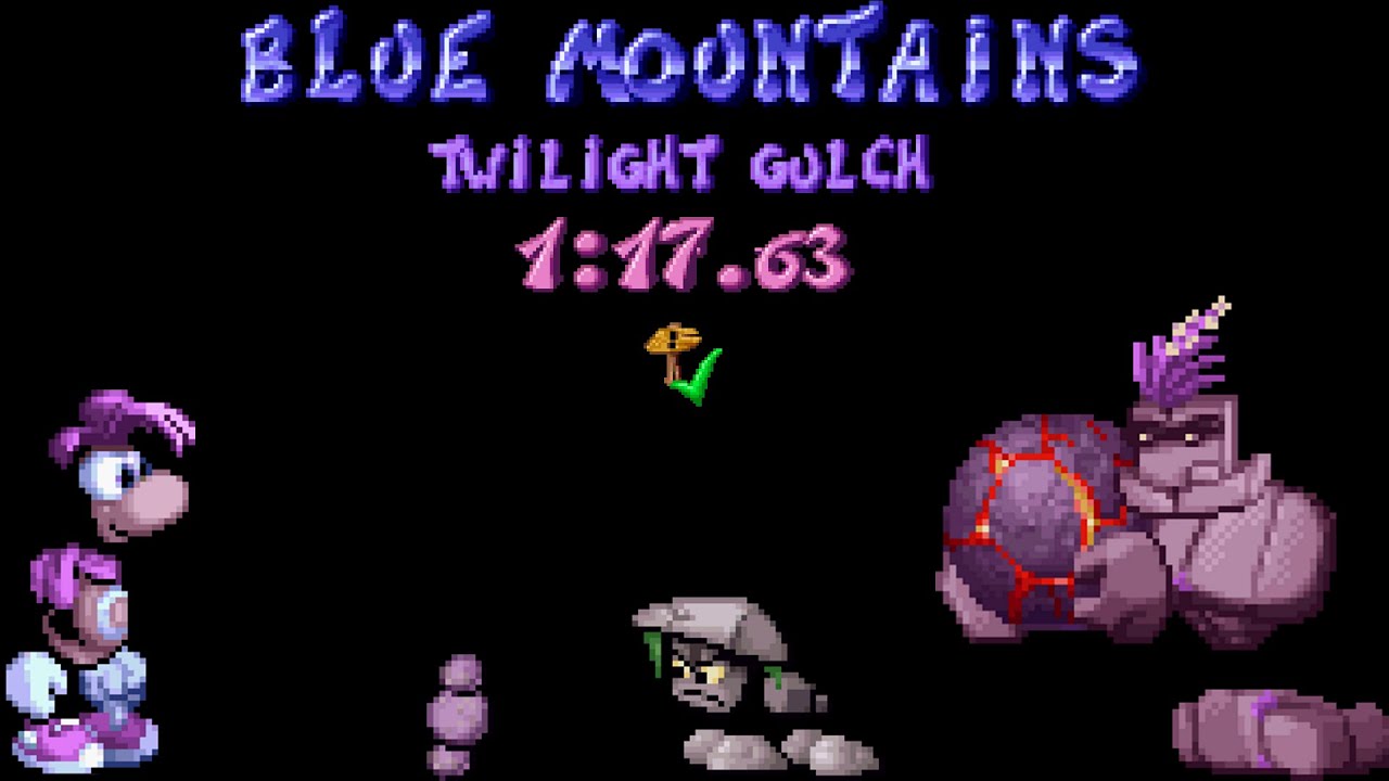Rayman Redemption - Twilight Gulch (Blue Mountains) Any% Speedrun - YouTube