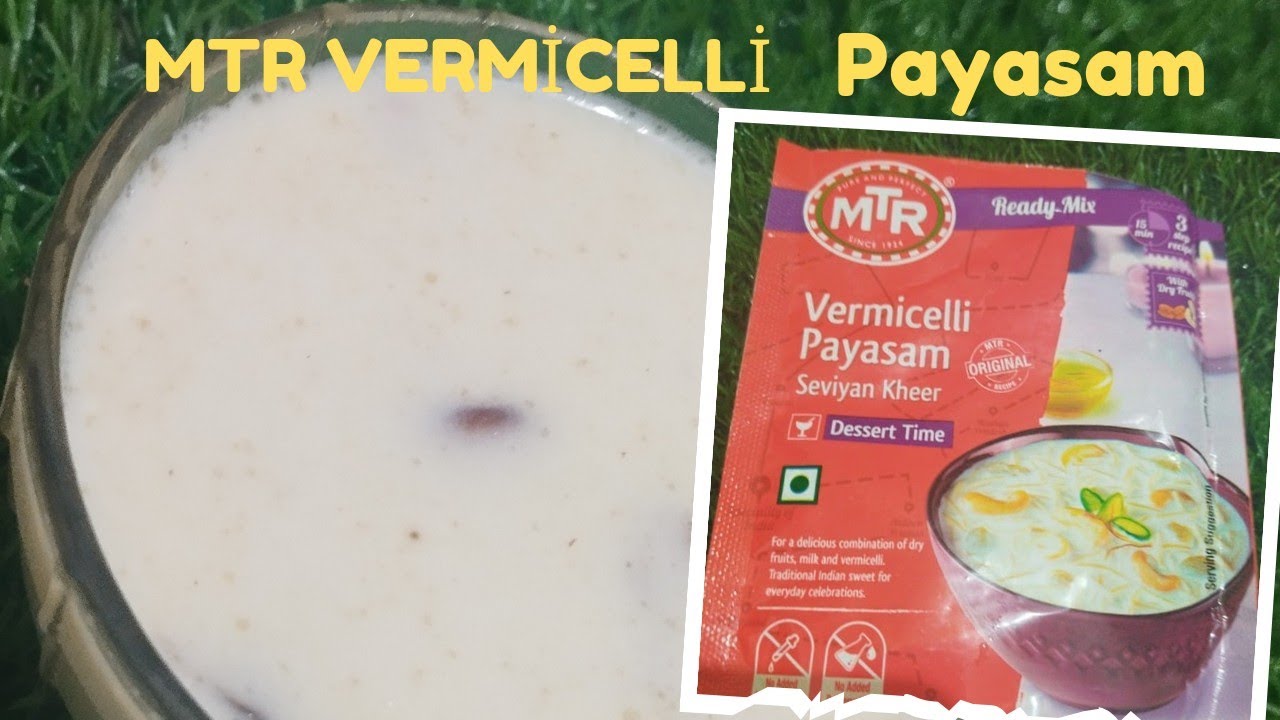 How to Make Instant MTR Vermicelli Payasam |Instant Payasam Mix | MTR ...
