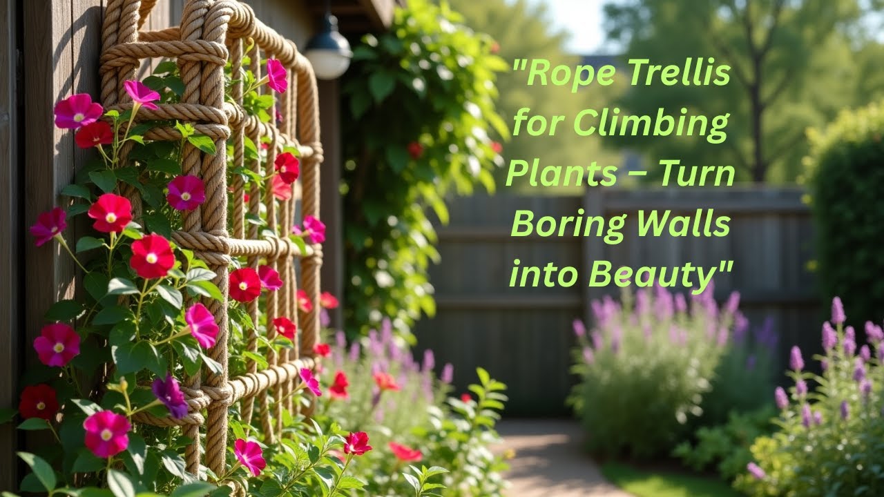 "Rope Trellis for Climbing Plants – Turn Boring Walls into Beauty ...