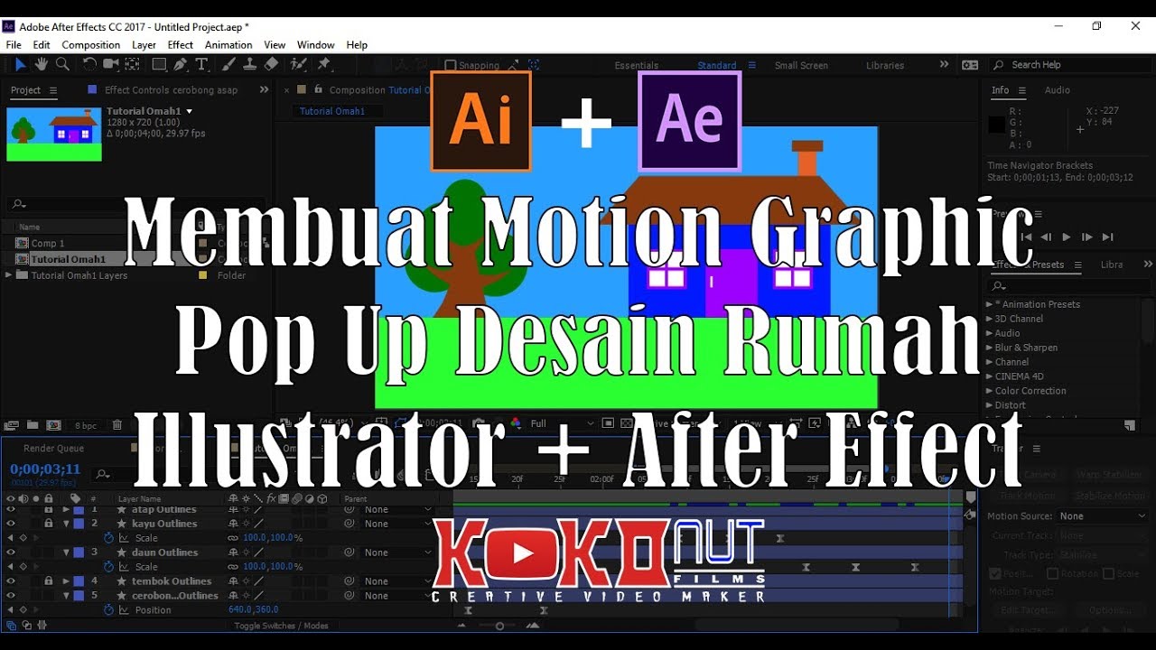 Membuat Pop Up Motion Graphich Desain Rumah keren.. - YouTube