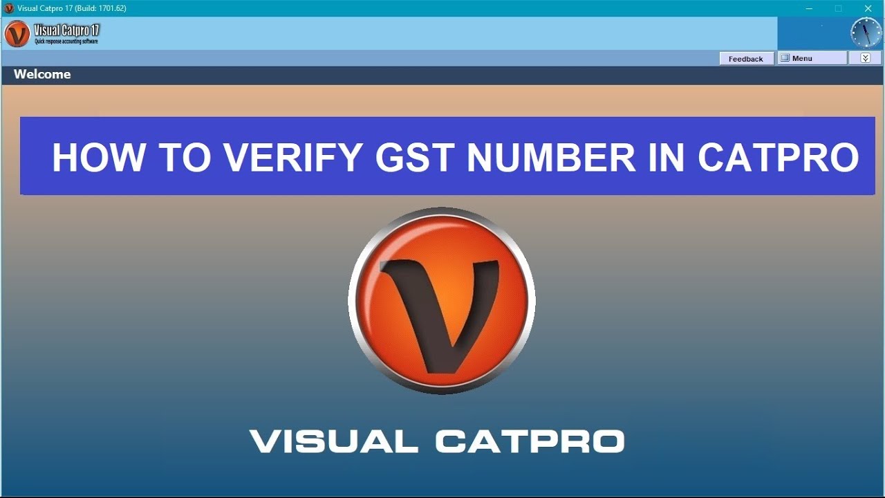 How to verify GST Number in Visual Catpro #verify #gstin #accounts # ...
