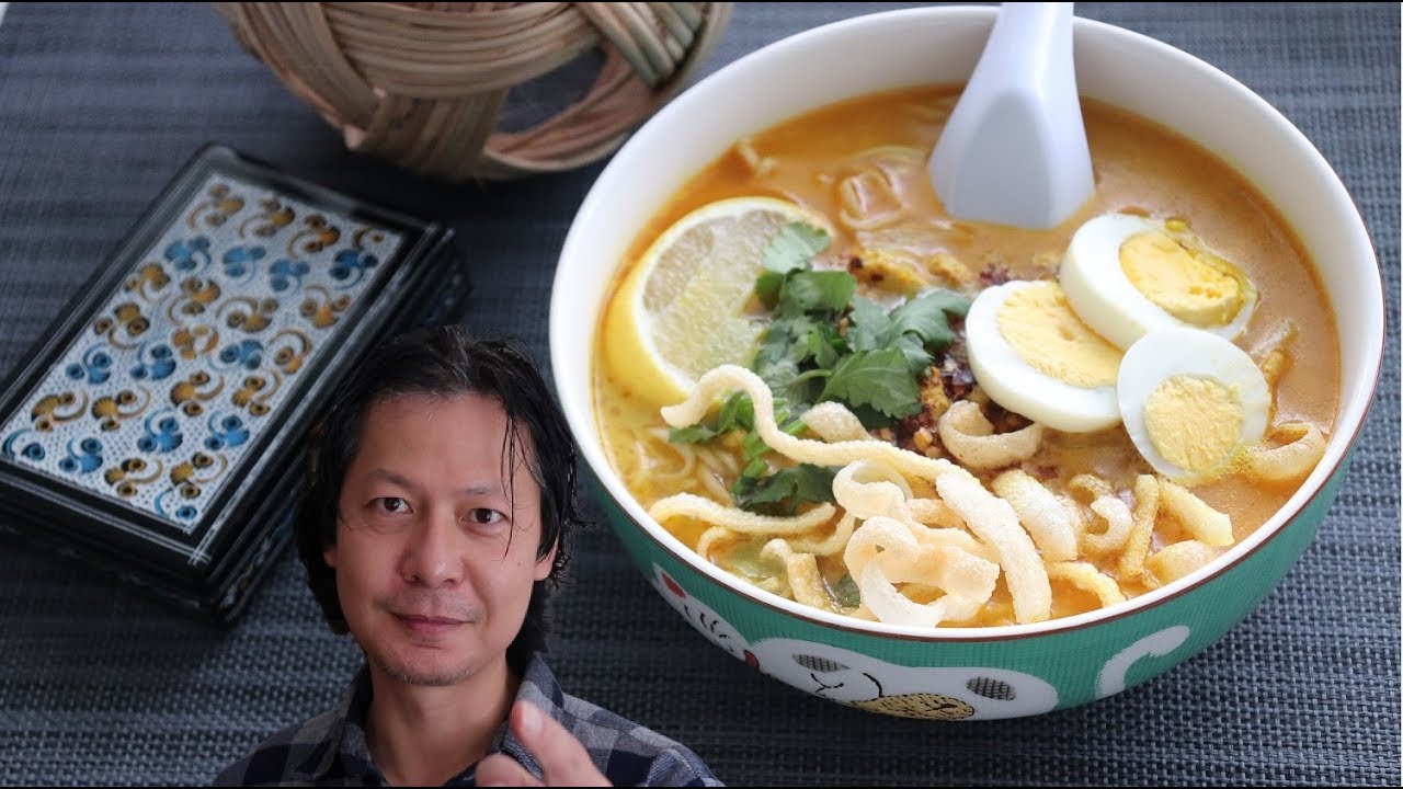 Burmese coconut chicken noodle | Ohn no khao swe | အုန်းနို့ခေါက်ဆွဲ ...