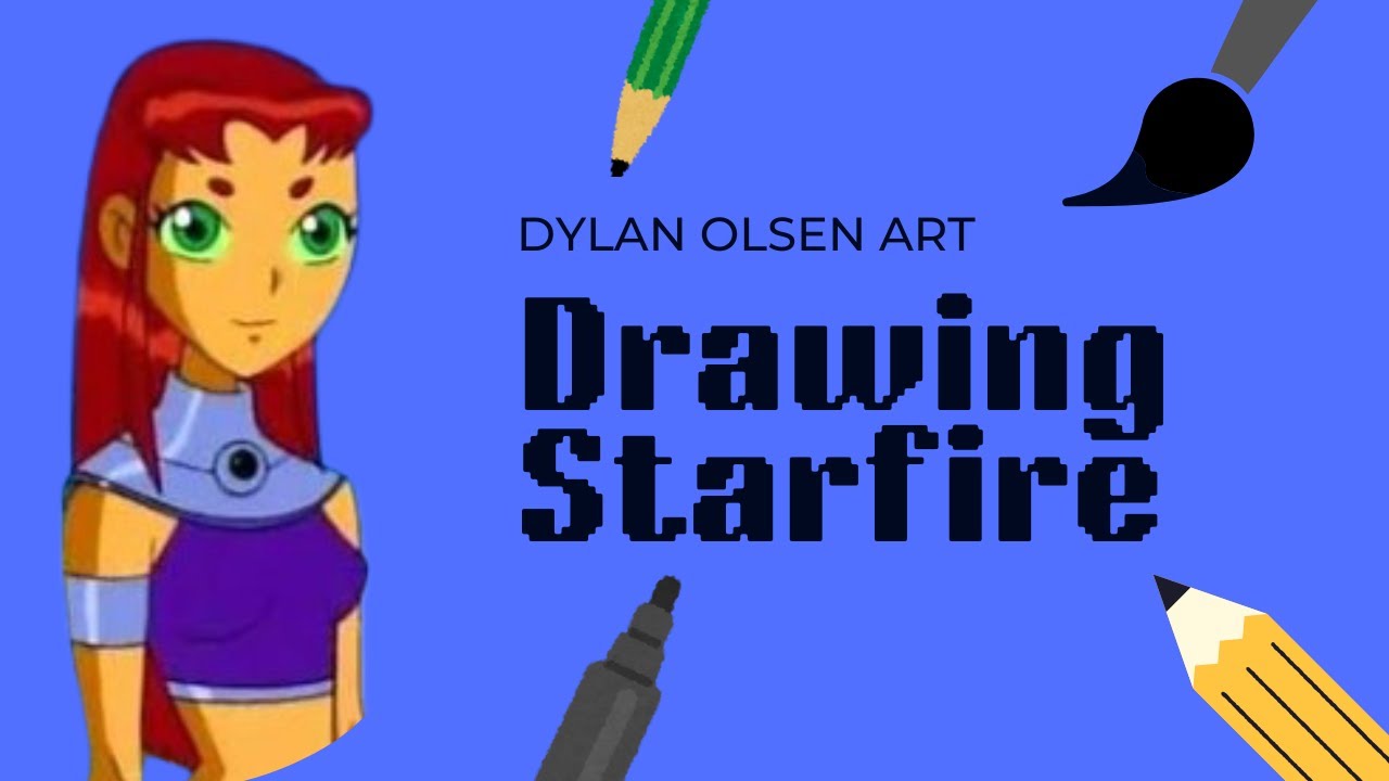 How to Draw Starfire from the DC Universe - YouTube