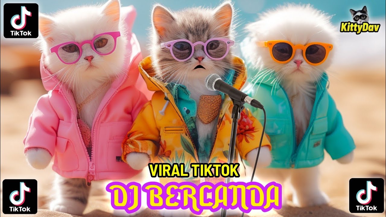 KUCING NYANYI DJ BERCANDA BERCANDA X ASKEBENAYA VIRAL TIKTOK 2023 VERSI ...