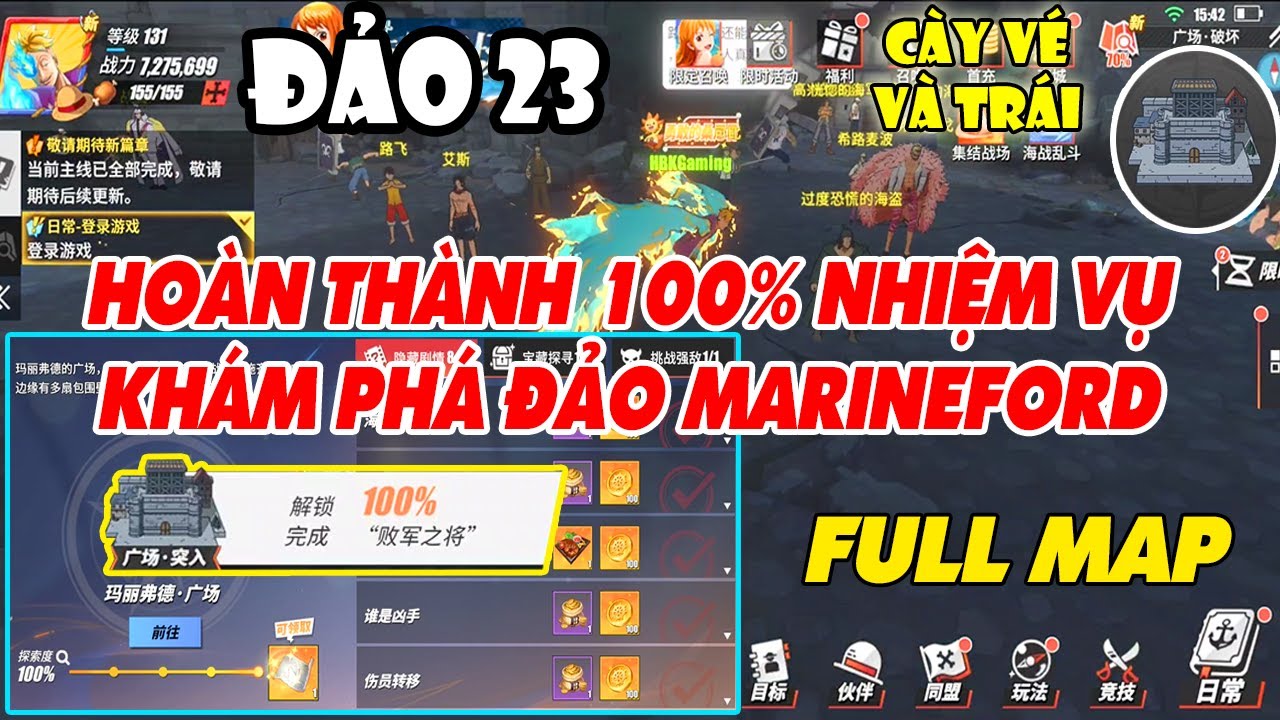 One Piece Fighting Path Đảo 23 - Khám Phá 100% Nhiệm Vụ MAP MARINEFORD ...