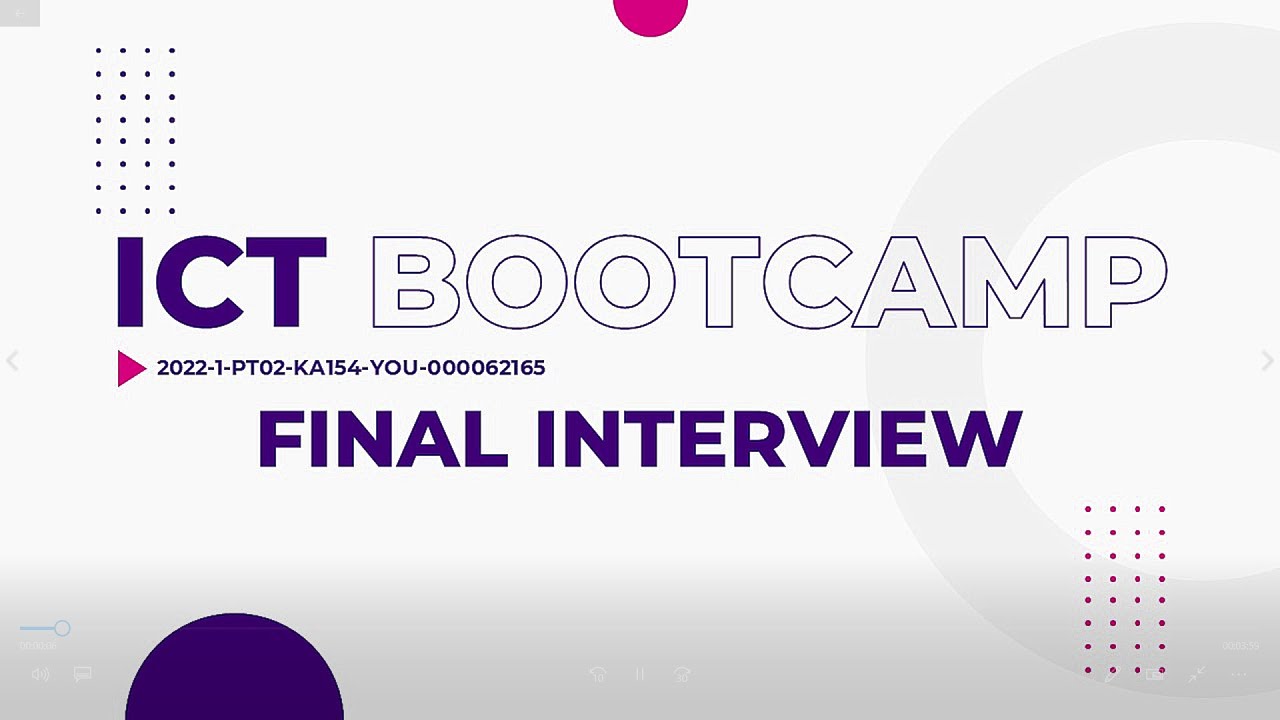 Final Interview w/ Teodora Balan | ICT Bootcamp - YouTube