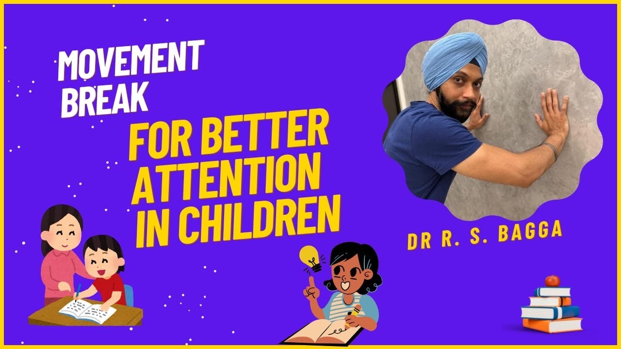 Short movement break for better attention & focus in children II Dr R.S ...