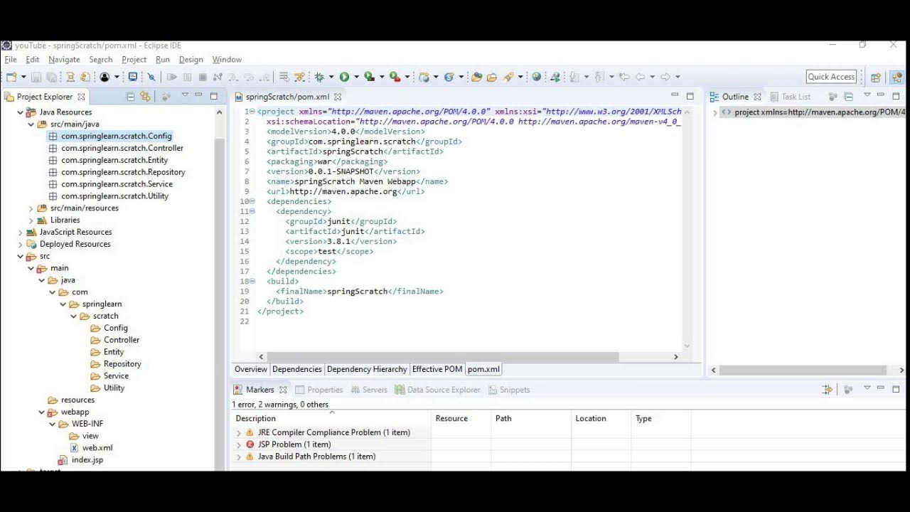 #2 How to Create Maven Project || Spring MVC folder structure || Hindi ...