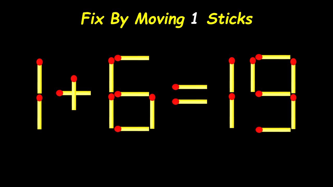 Can You Solve These IMPOSSIBLE Match Stick Puzzles? - YouTube