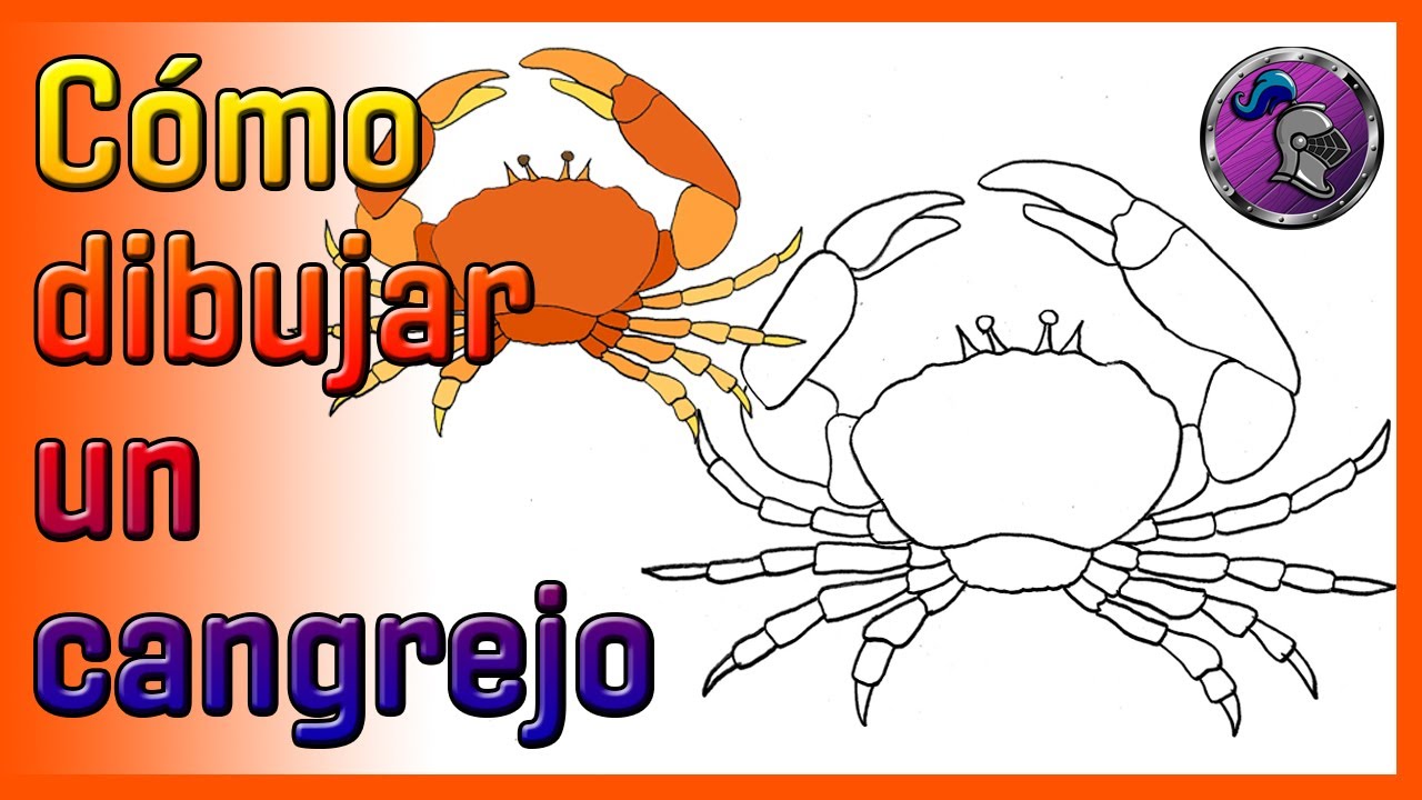 🦀Cómo dibujar UN CANGREJO 🦀How to draw A CRAB ️😀 - YouTube
