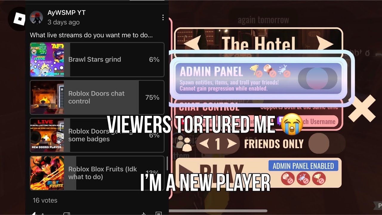 *LIVE* Doors chat control…but I use your seeds! (viewers joinable) - YouTube