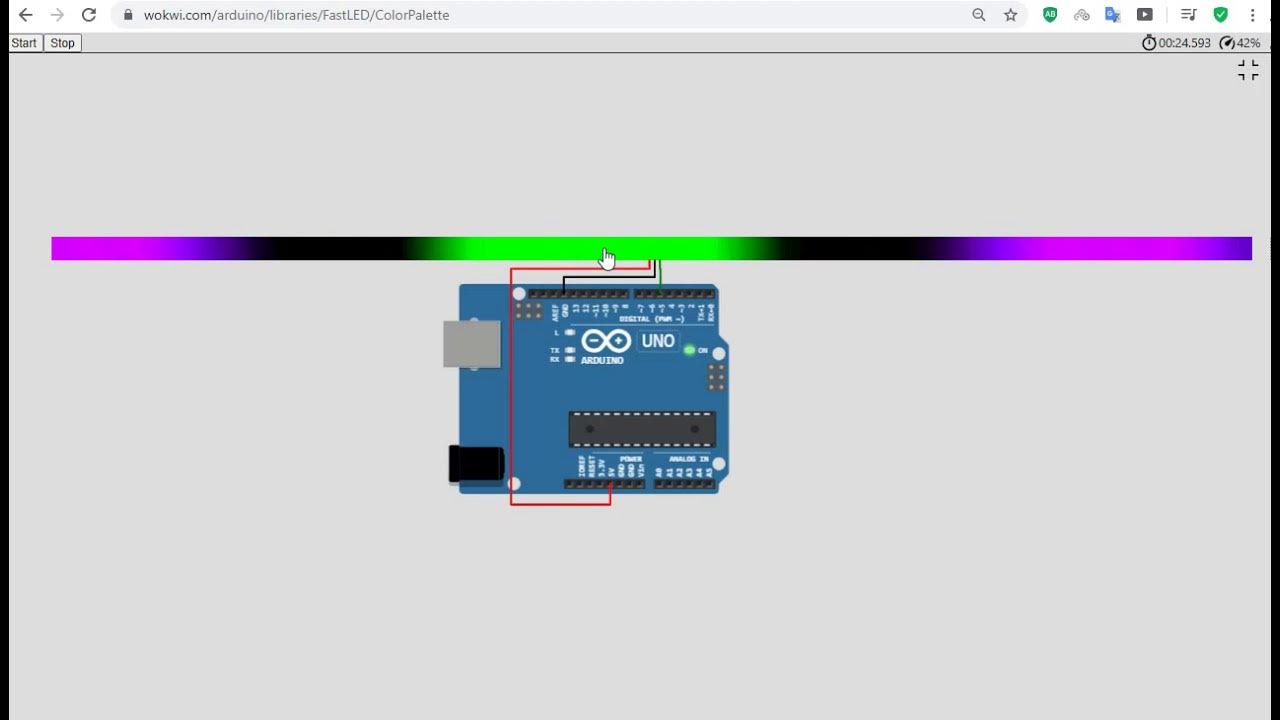 Enjoy the FastLED Arduino simulations - Wokwi Embedded Systems Simulator - YouTube