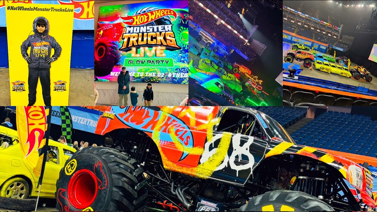 Hot Wheels Monster Trucks Live Glow Party London O2 Arena 2024 - YouTube