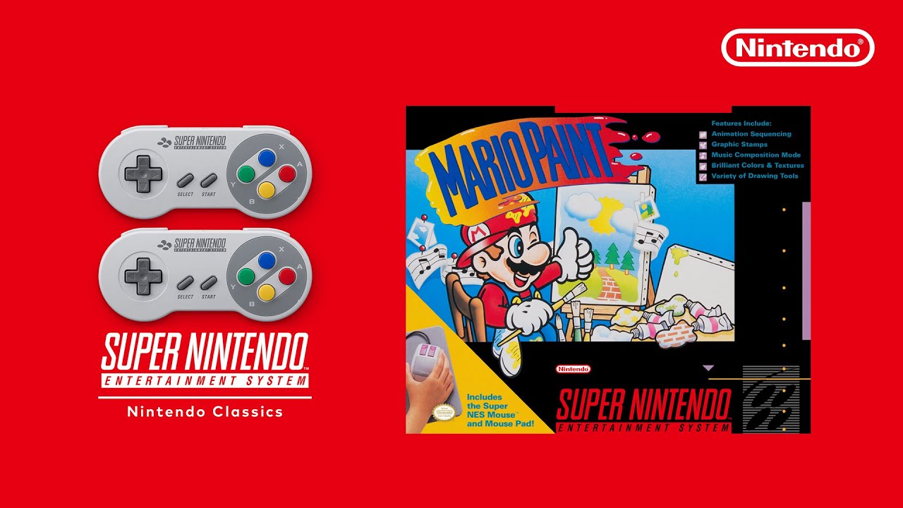 Mario Paint - Super NES – Nintendo Classics - YouTube