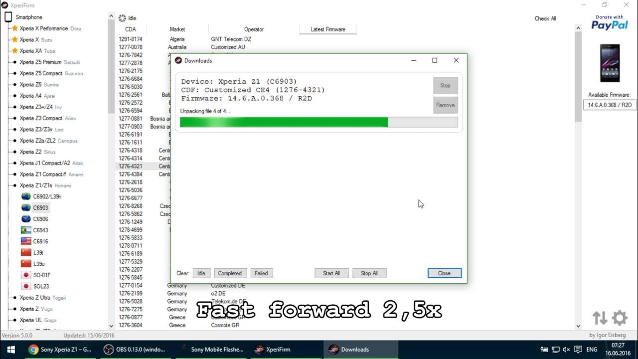 Tutorial: Sony Xperia Z1-create a ftf firmware file using Flashtool and Xperifirm - YouTube