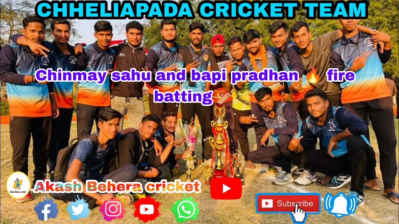 Chinmay sahu and bapi pradhan 🔥 fire batting 🏏//Chheliapada cricket team 💥#cricket #angul #viral ...