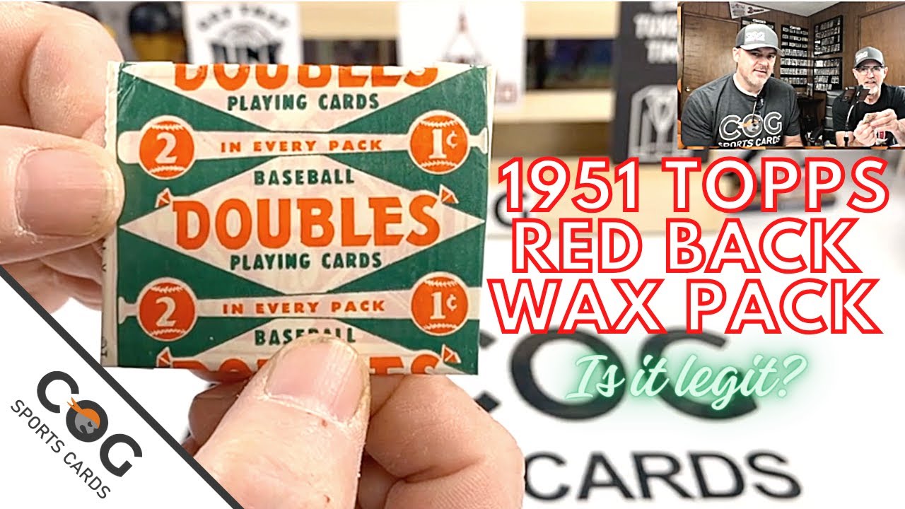 We open a 1951 Topps Red Back Wax Pack - Topps first ever baseball ...