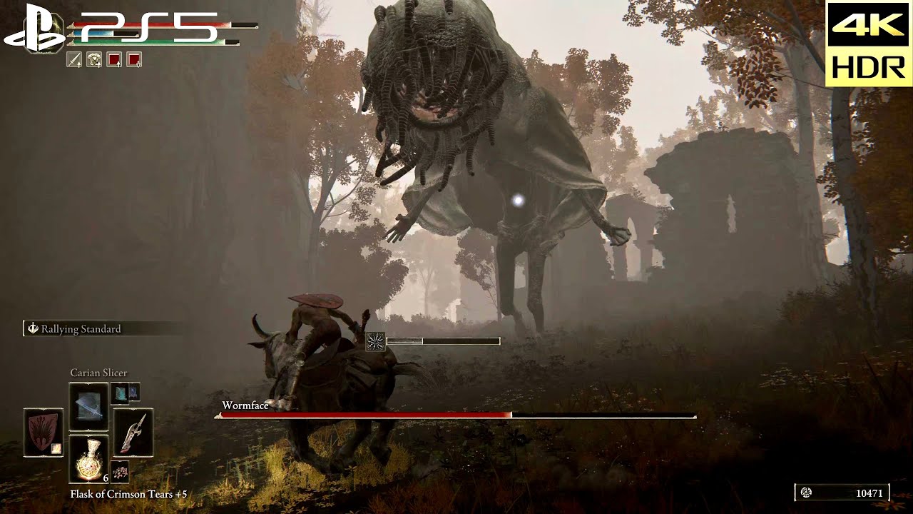 ELDEN RING (PS5) | Wormface Mini Boss Fight | 4KHDR 60FPS - YouTube