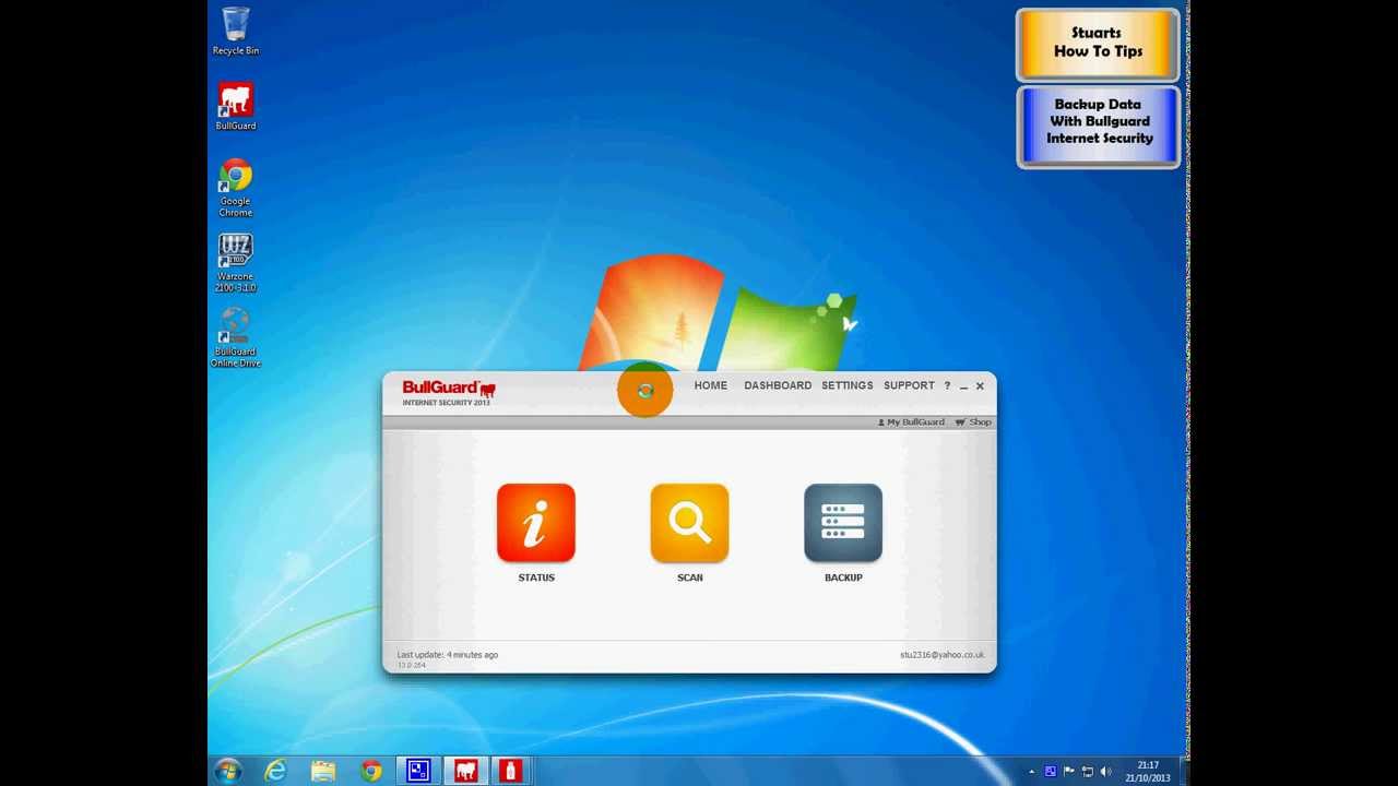Using Bullguard Internet Security Or Bullguard Backup - YouTube
