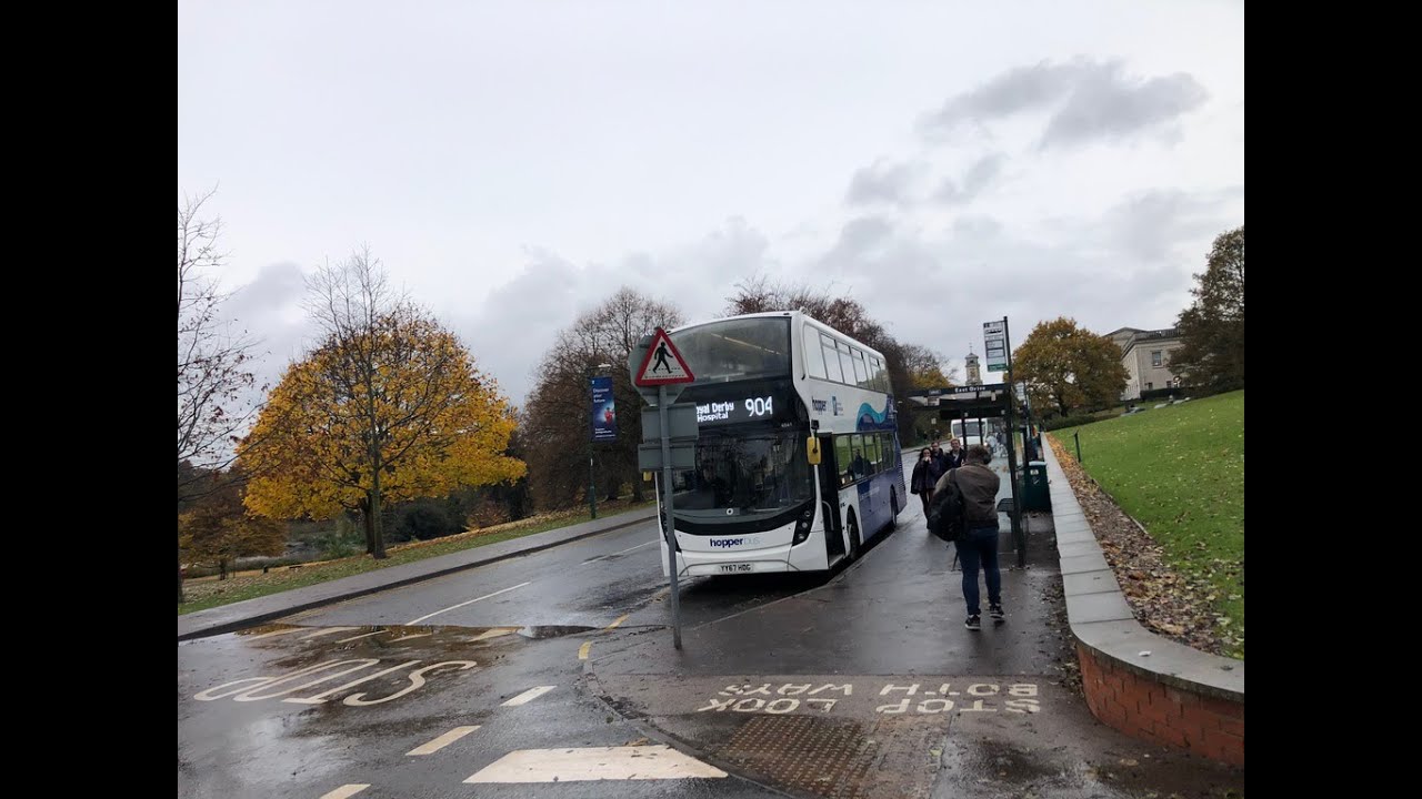 Hopper Bus 904 from Royal Derby Hospital to University Park (FULL ...