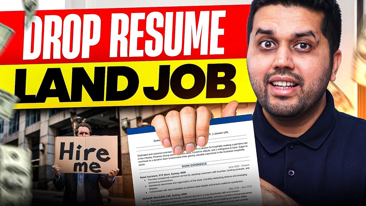 Correct Way: How to Drop Your Resume in Australia To Get Part Time Work ...