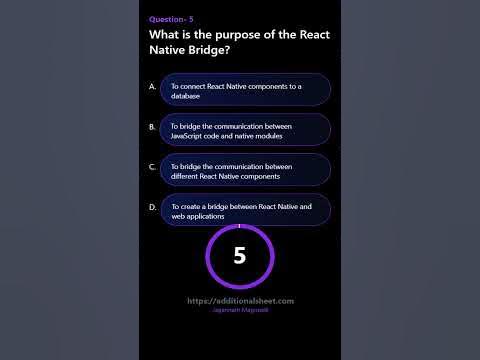 What is the purpose of the React Native Bridge - YouTube