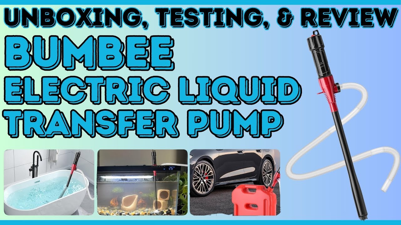 BUMBEE Electric Transfer Pump for Water, Fuel, Oil, Etc - Unboxing ...