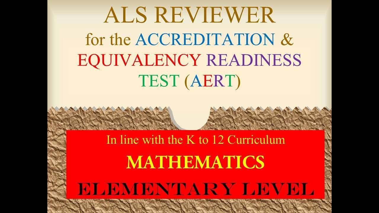 Video 42 - ALS REVIEWER for AERT - ELEMENTARY - MATH - YouTube