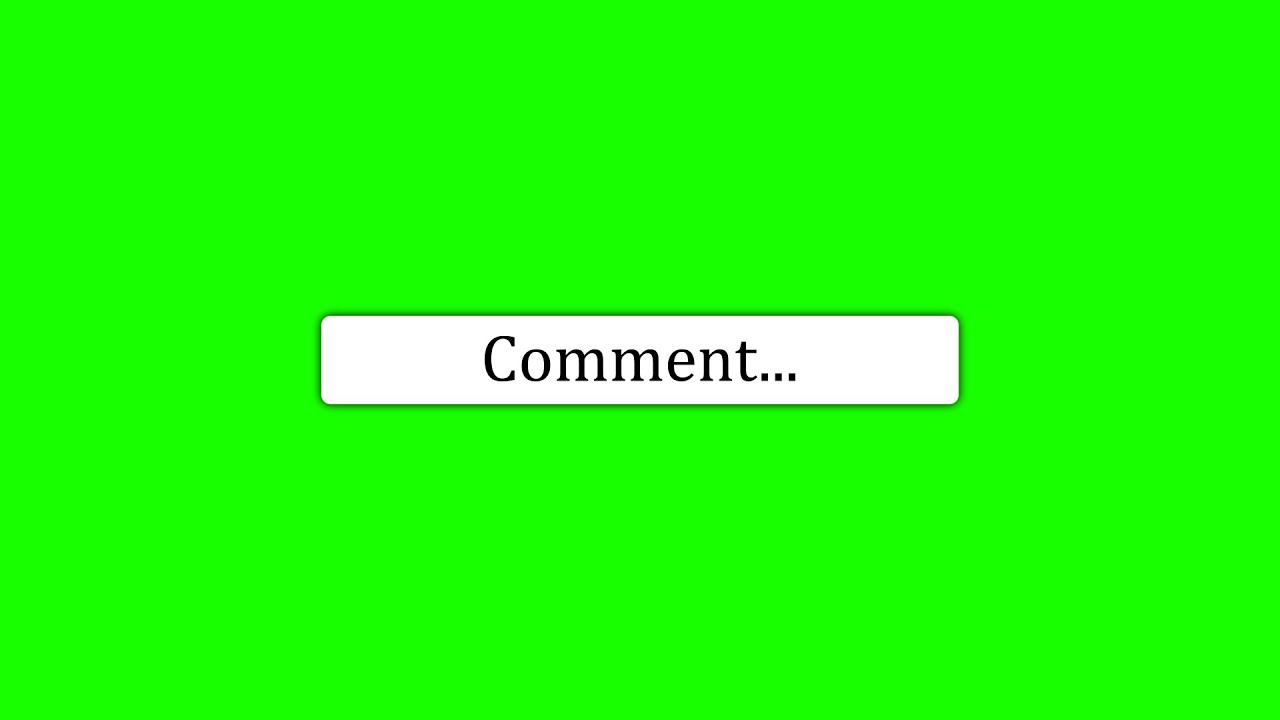 comment green screen - YouTube