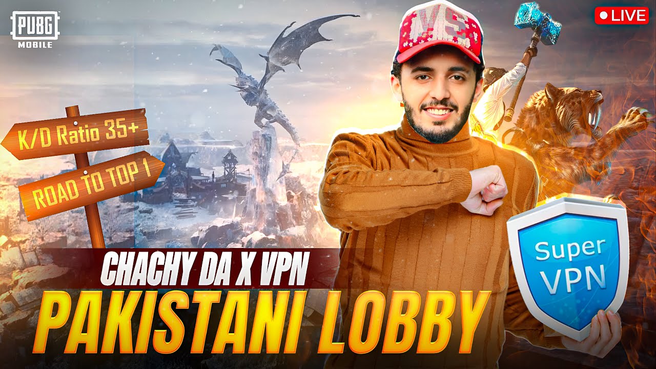 PAKA PYAR WITH VPN😂 ARBI LOBBY SOLO SQUAD | PUBG MOBILE | WOLF ALI IS ...